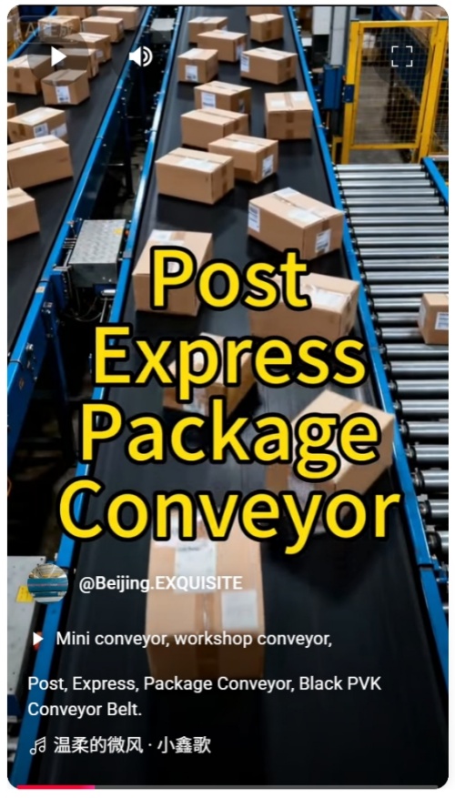 Post, Express, Package Conveyor, Black PVK Belt - PVC PU CONVEYOR BELT ...